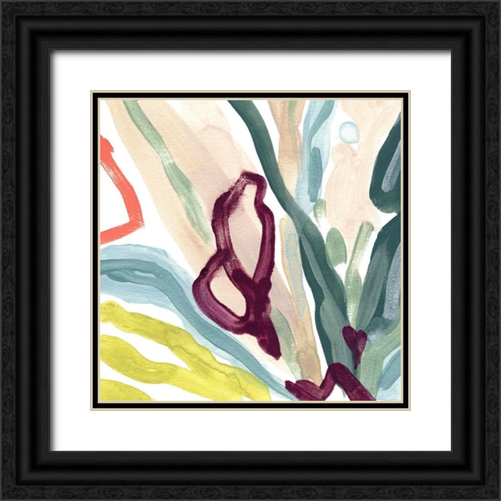 Vess, June Erica 15x15 Black Ornate Wood Framed with Double Matting ...