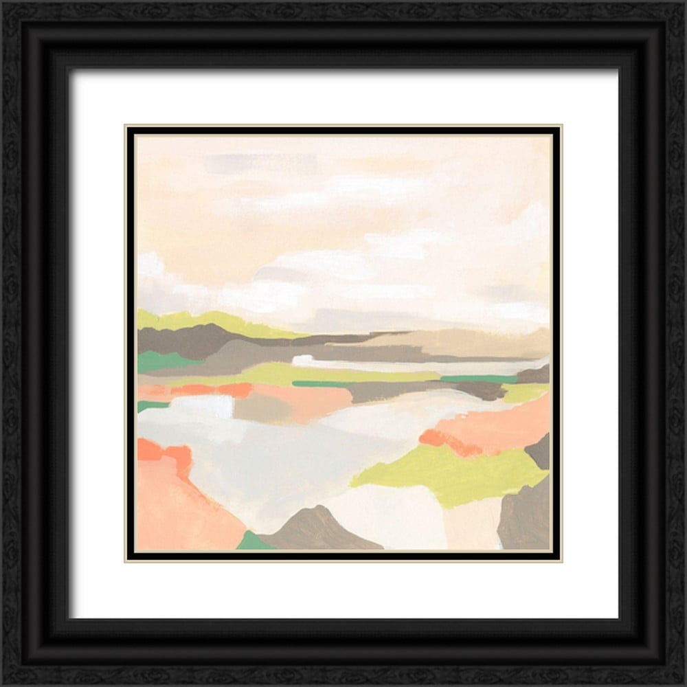 Vess, June Erica 15x15 Black Ornate Wood Framed with Double Matting ...