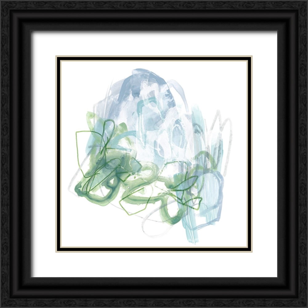 Vess, June Erica 15x15 Black Ornate Wood Framed with Double Matting ...