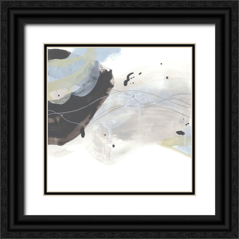 Vess, June Erica 15x15 Black Ornate Wood Framed with Double Matting ...