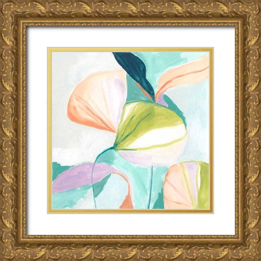 Vess, June Erica 15x15 Gold Ornate Wood Framed with Double Matting ...