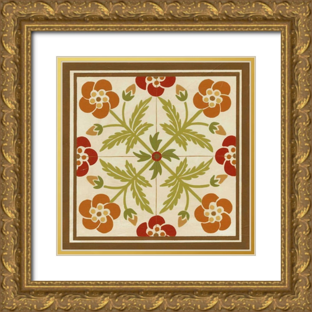 Vess, June Erica 15x15 Gold Ornate Wood Framed with Double Matting ...