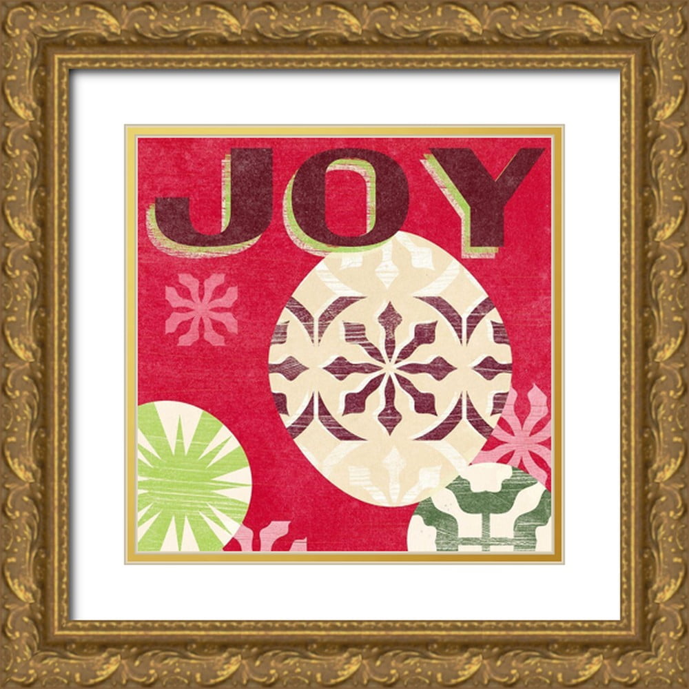 Vess, June Erica 15x15 Gold Ornate Wood Framed with Double Matting ...