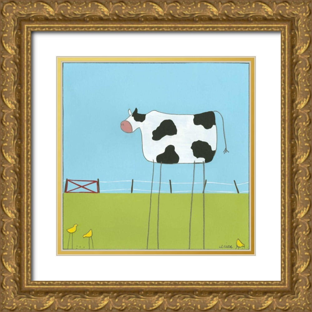 Vess, June Erica 15x15 Gold Ornate Wood Framed with Double Matting ...