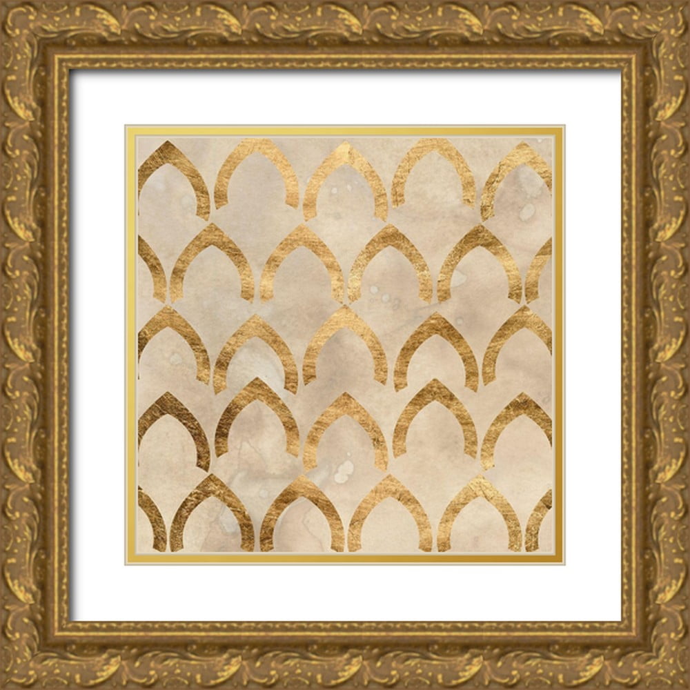 Vess, June Erica 15x15 Gold Ornate Wood Framed with Double Matting ...