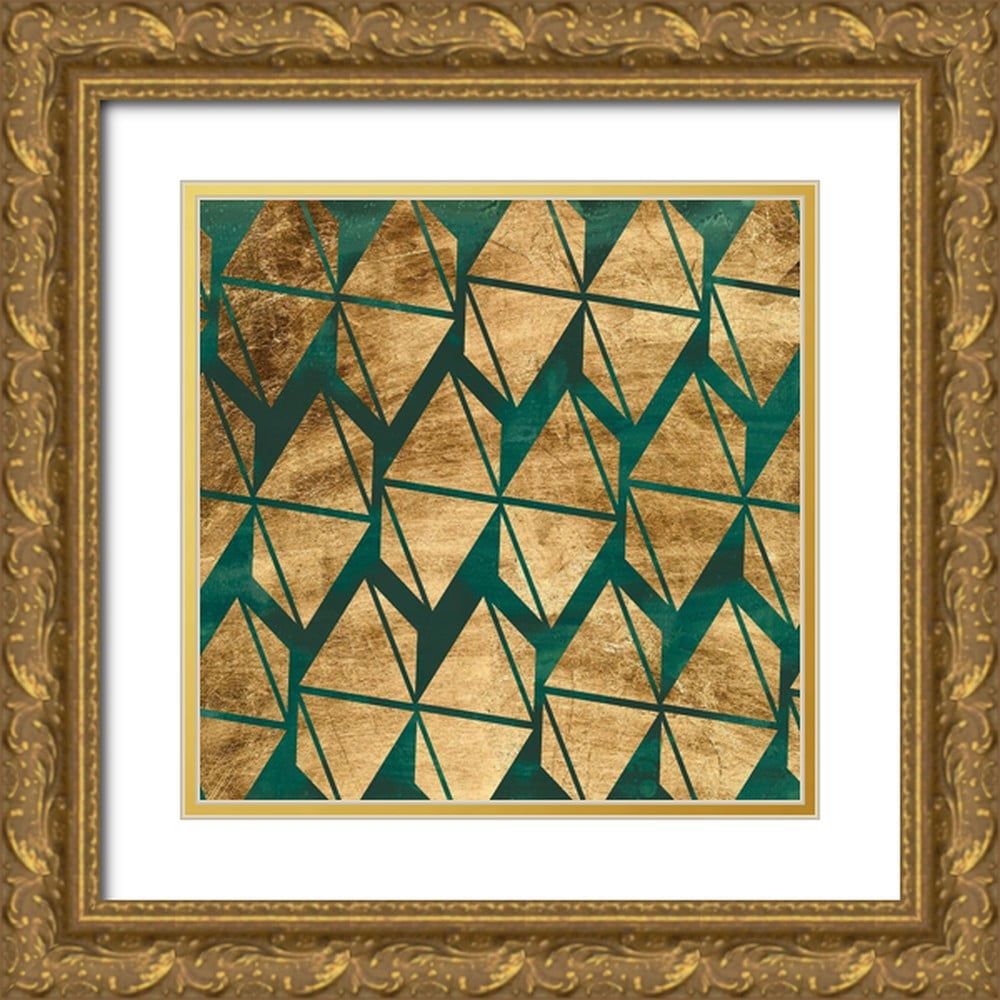 Vess, June Erica 15x15 Gold Ornate Wood Framed with Double Matting ...