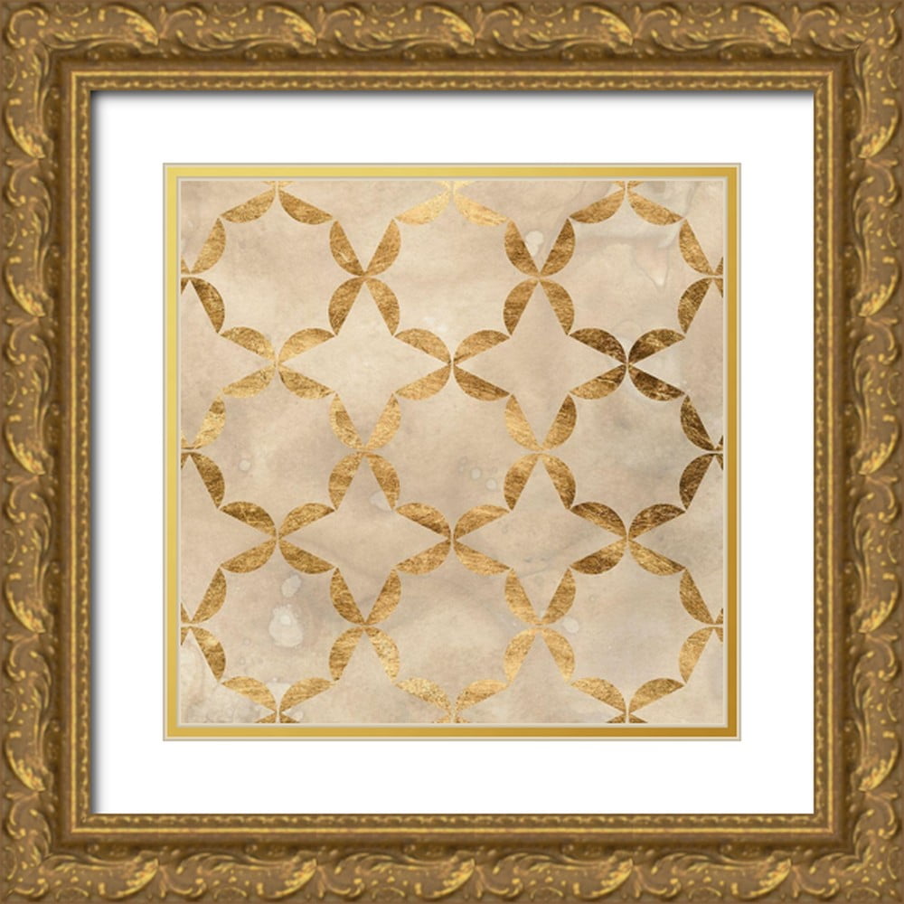 Vess, June Erica 15x15 Gold Ornate Wood Framed with Double Matting ...