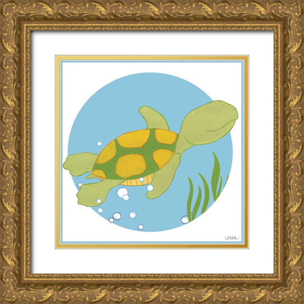 Vess, June Erica 15x15 Gold Ornate Wood Framed with Double Matting ...