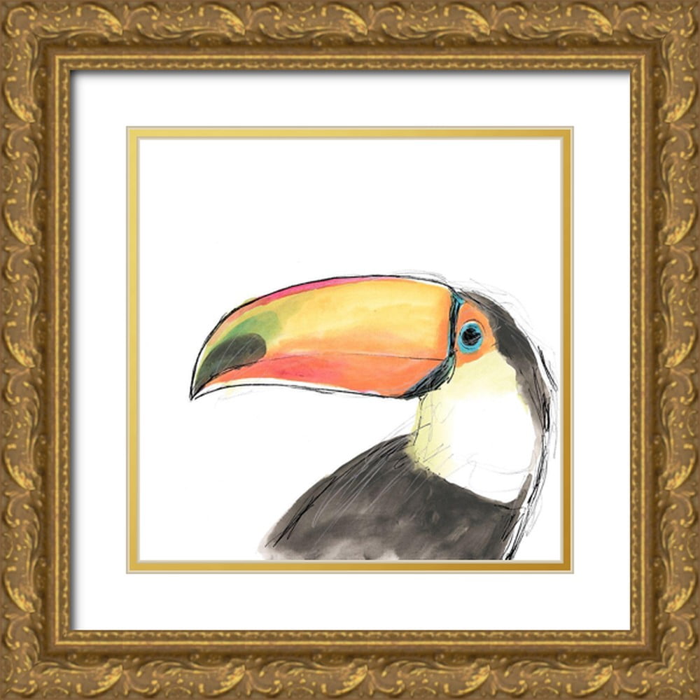 Vess, June Erica 15x15 Gold Ornate Wood Framed with Double Matting ...