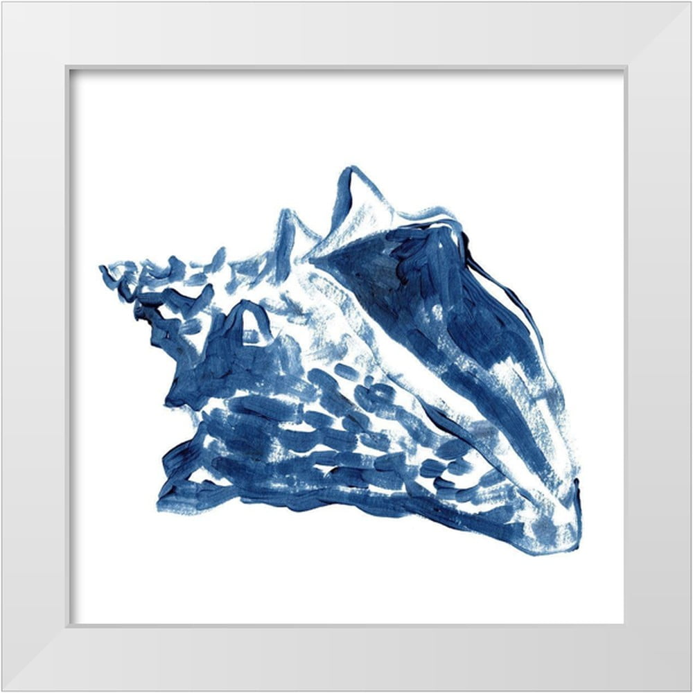 Vess, June Erica 15x15 White Modern Wood Framed Museum Art Print Titled - Beach Brushwork III ...