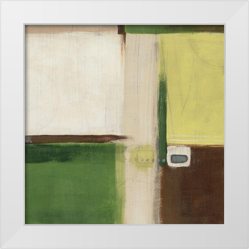 Vess, June Erica 15x15 White Modern Wood Framed Museum Art Print Titled - Green Field I ...