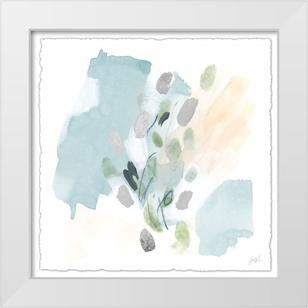 Vess, June Erica 15x15 White Modern Wood Framed Museum Art Print Titled - Pastel Integer IV ...