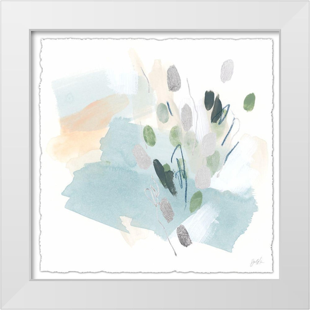 Vess, June Erica 15x15 White Modern Wood Framed Museum Art Print Titled - Pastel Integer I ...