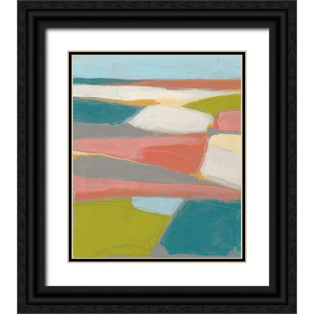 Vess, June Erica 15x17 Black Ornate Wood Framed with Double Matting ...