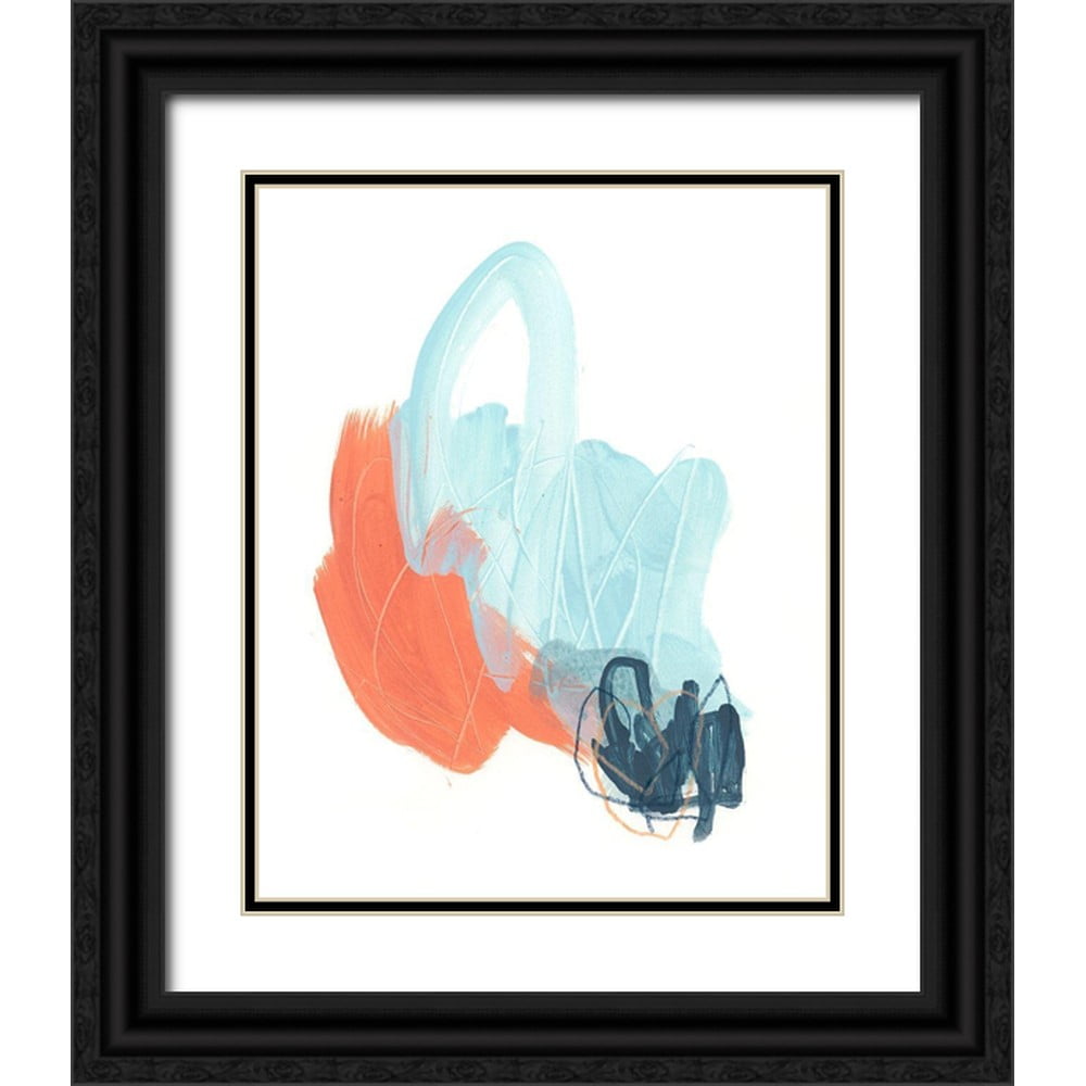 Vess, June Erica 15x18 Black Ornate Wood Framed with Double Matting ...