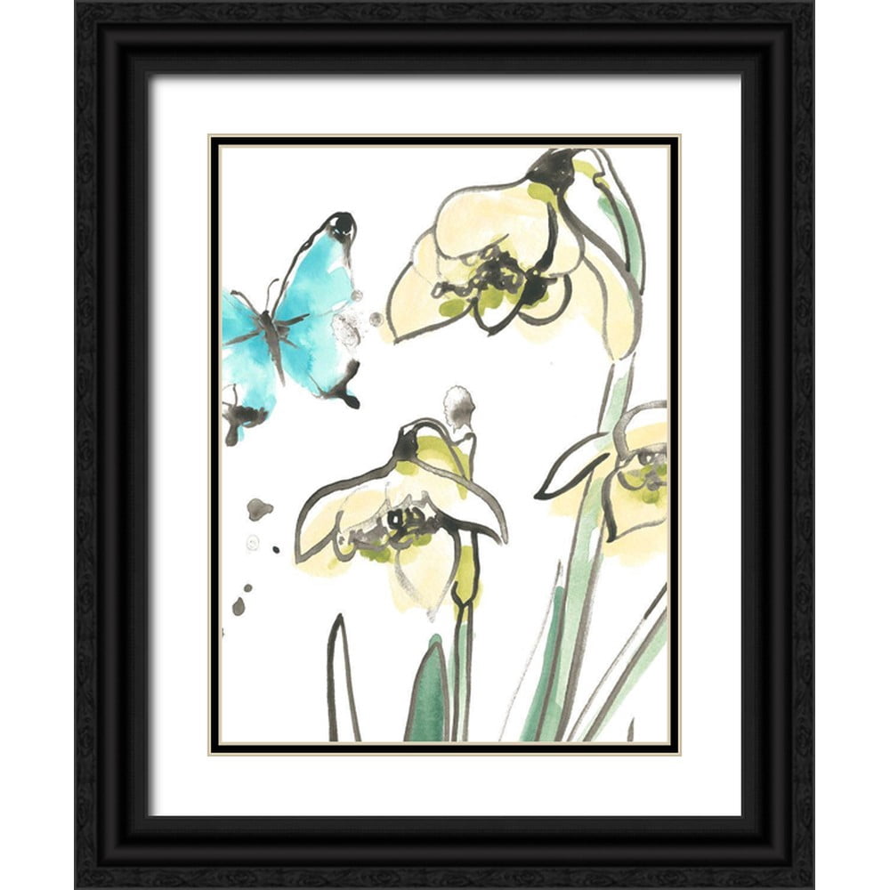 Vess, June Erica 15x18 Black Ornate Wood Framed with Double Matting ...