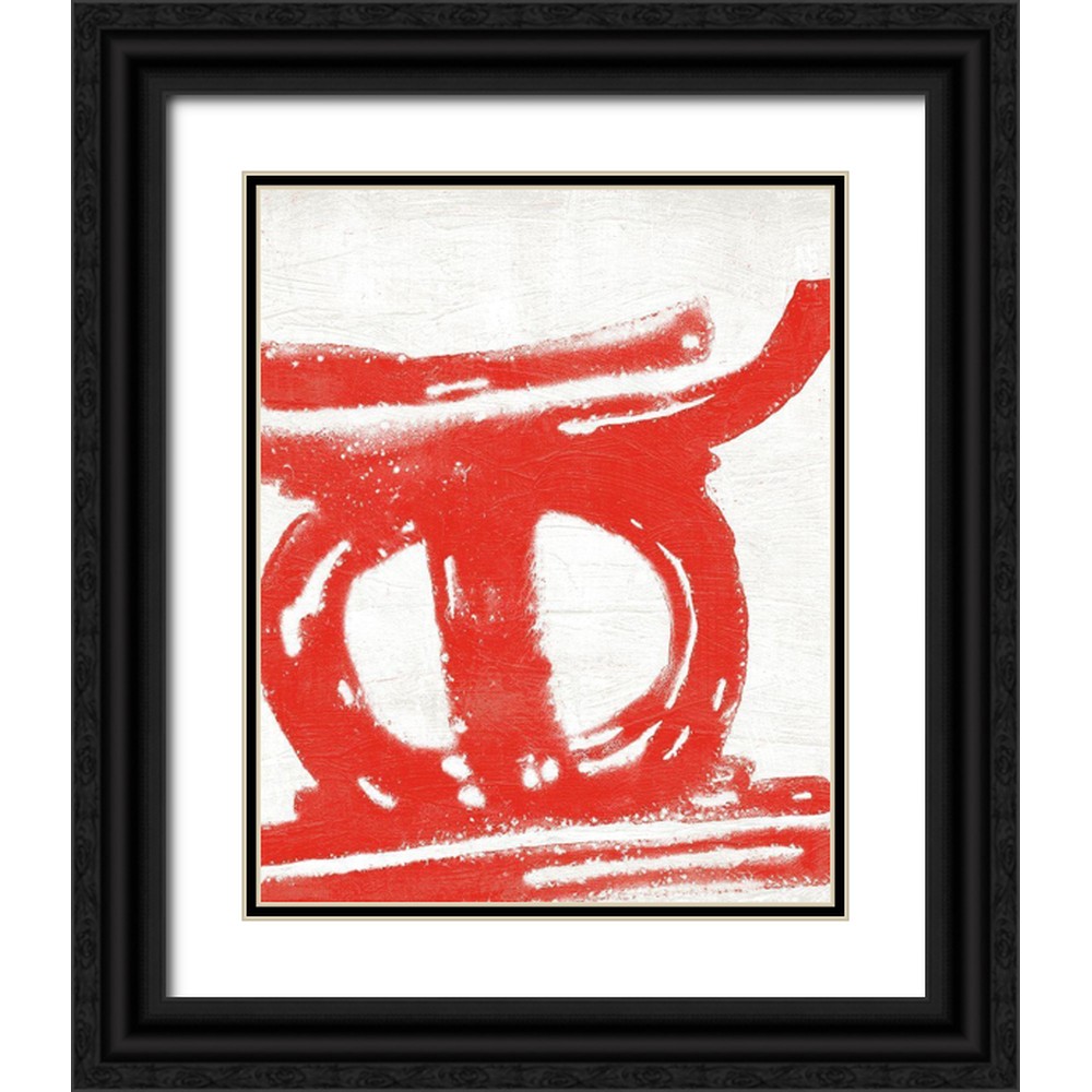 Vess, June Erica 15x18 Black Ornate Wood Framed with Double Matting ...