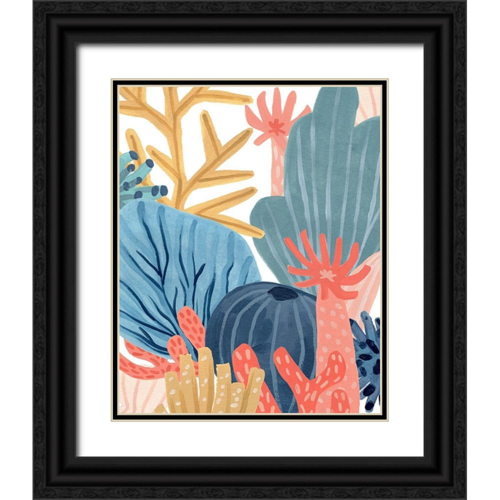Vess, June Erica 15x18 Black Ornate Wood Framed with Double Matting ...