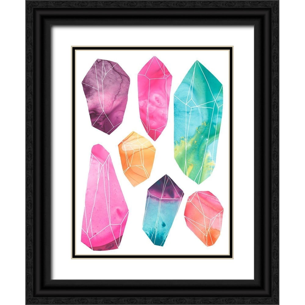 Vess, June Erica 15x18 Black Ornate Wood Framed with Double Matting ...