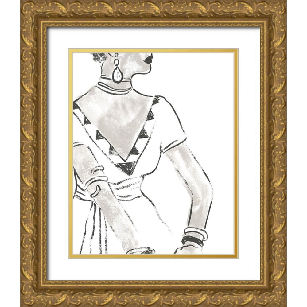 Vess, June Erica 15x18 Gold Ornate Wood Framed with Double Matting ...