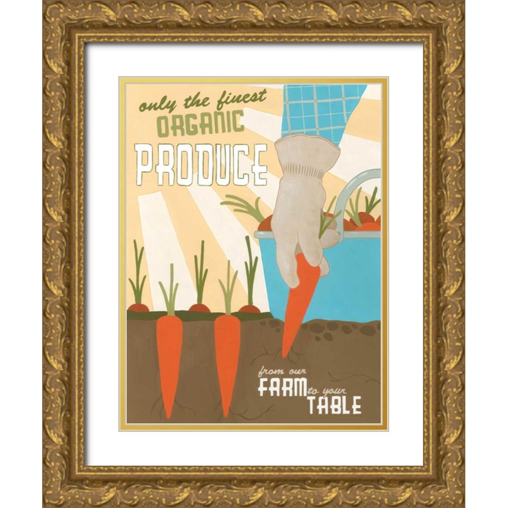 Vess, June Erica 15x18 Gold Ornate Wood Framed with Double Matting ...