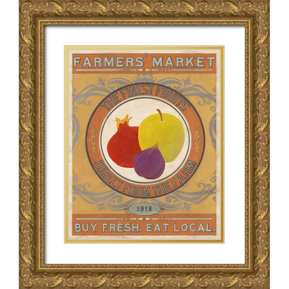 Vess, June Erica 15x18 Gold Ornate Wood Framed with Double Matting ...