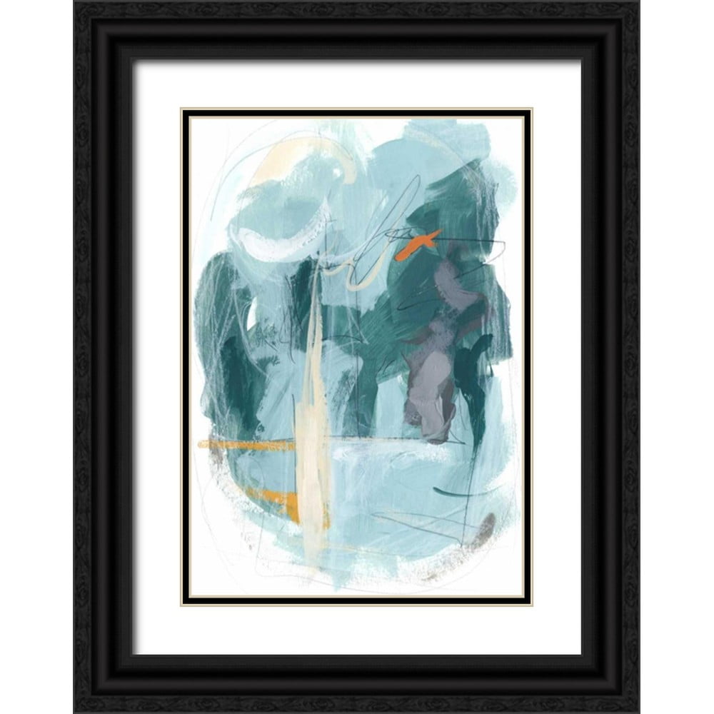 Vess, June Erica 18x24 Black Ornate Wood Framed with Double Matting ...