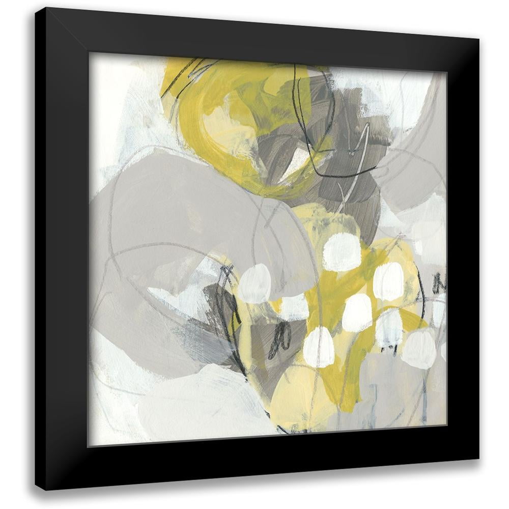 Vess, June Erica 20x20 Black Modern Framed Museum Art Print Titled - Citron Mist II - Walmart.com
