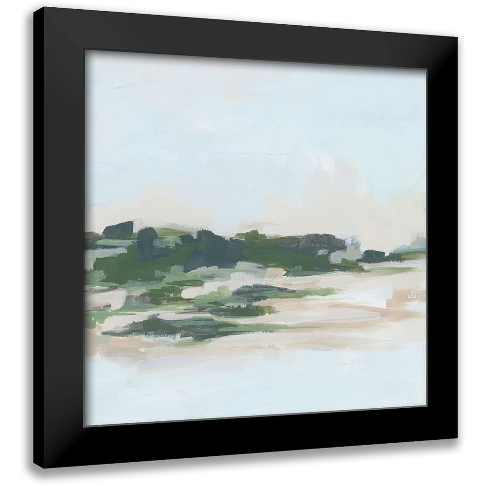 Vess, June Erica 20x20 Black Modern Framed Museum Art Print Titled - Green Stone Shoals I ...