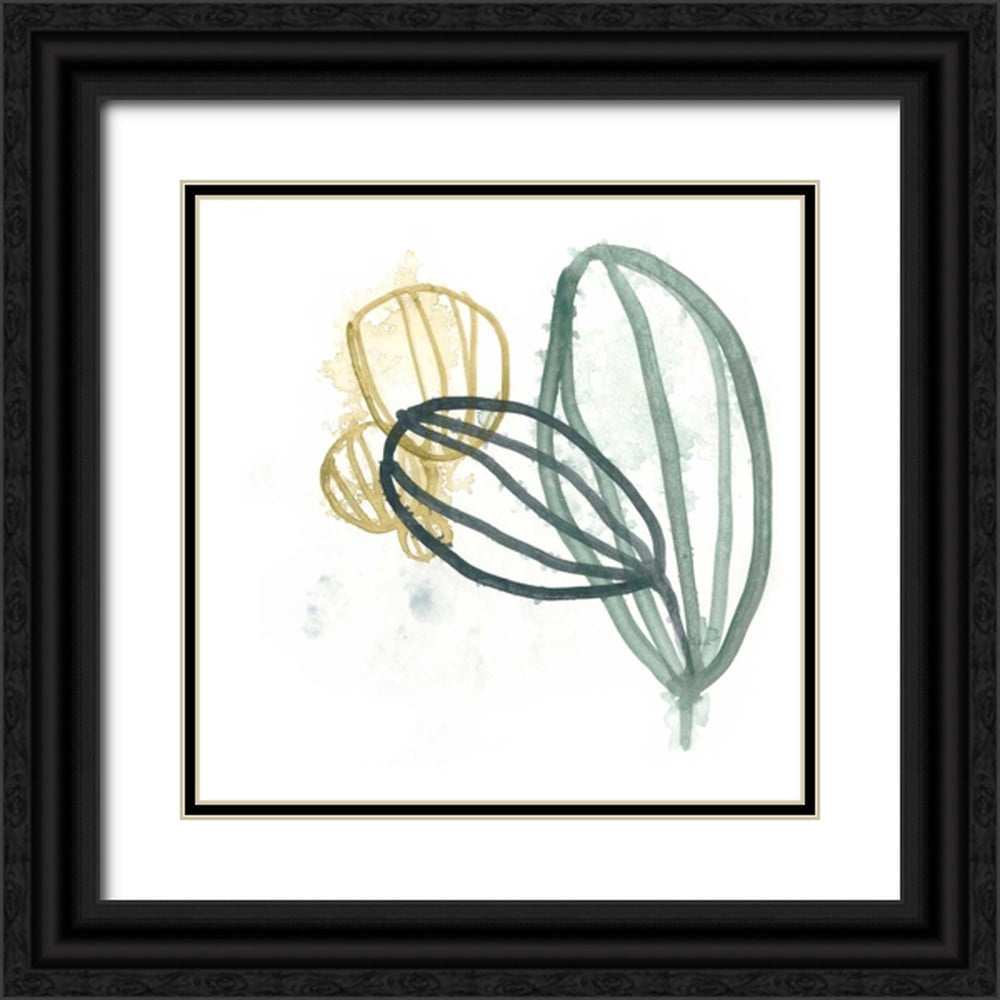 Vess, June Erica 20x20 Black Ornate Wood Framed with Double Matting ...