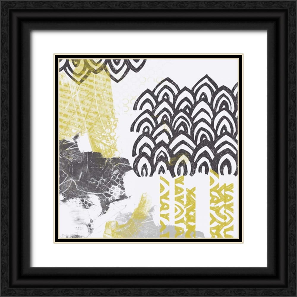 Vess, June Erica 20x20 Black Ornate Wood Framed with Double Matting ...