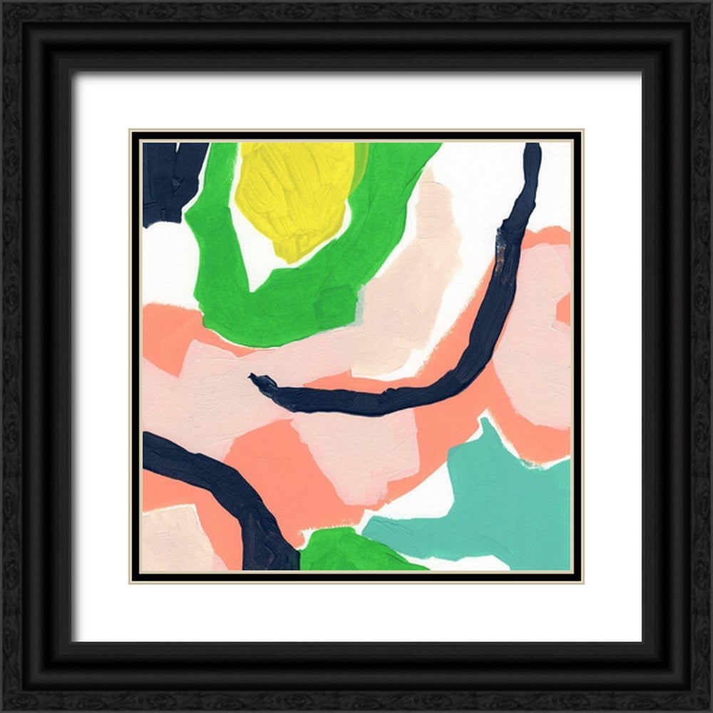 Vess, June Erica 20x20 Black Ornate Wood Framed with Double Matting ...