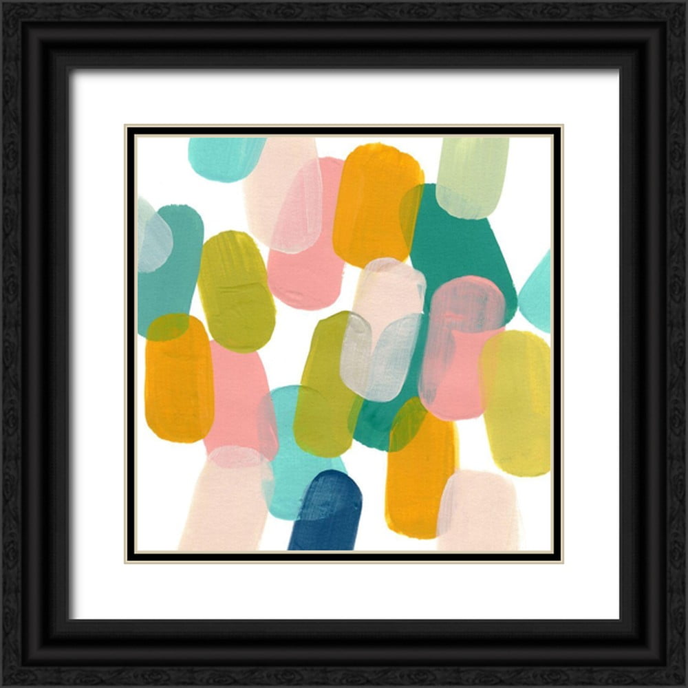 Vess, June Erica 20x20 Black Ornate Wood Framed with Double Matting ...