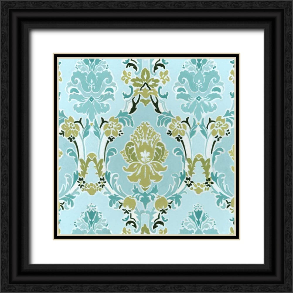 Vess, June Erica 20x20 Black Ornate Wood Framed with Double Matting ...