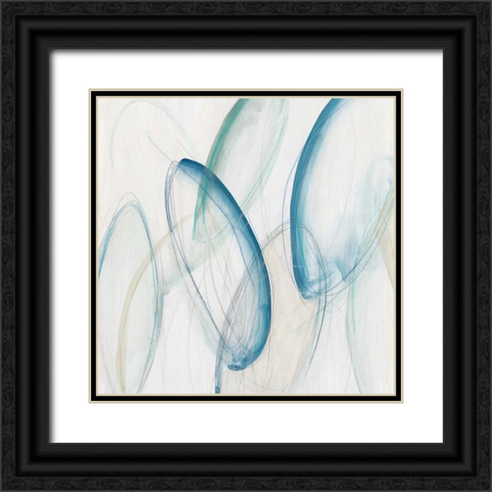 Vess, June Erica 20x20 Black Ornate Wood Framed with Double Matting ...