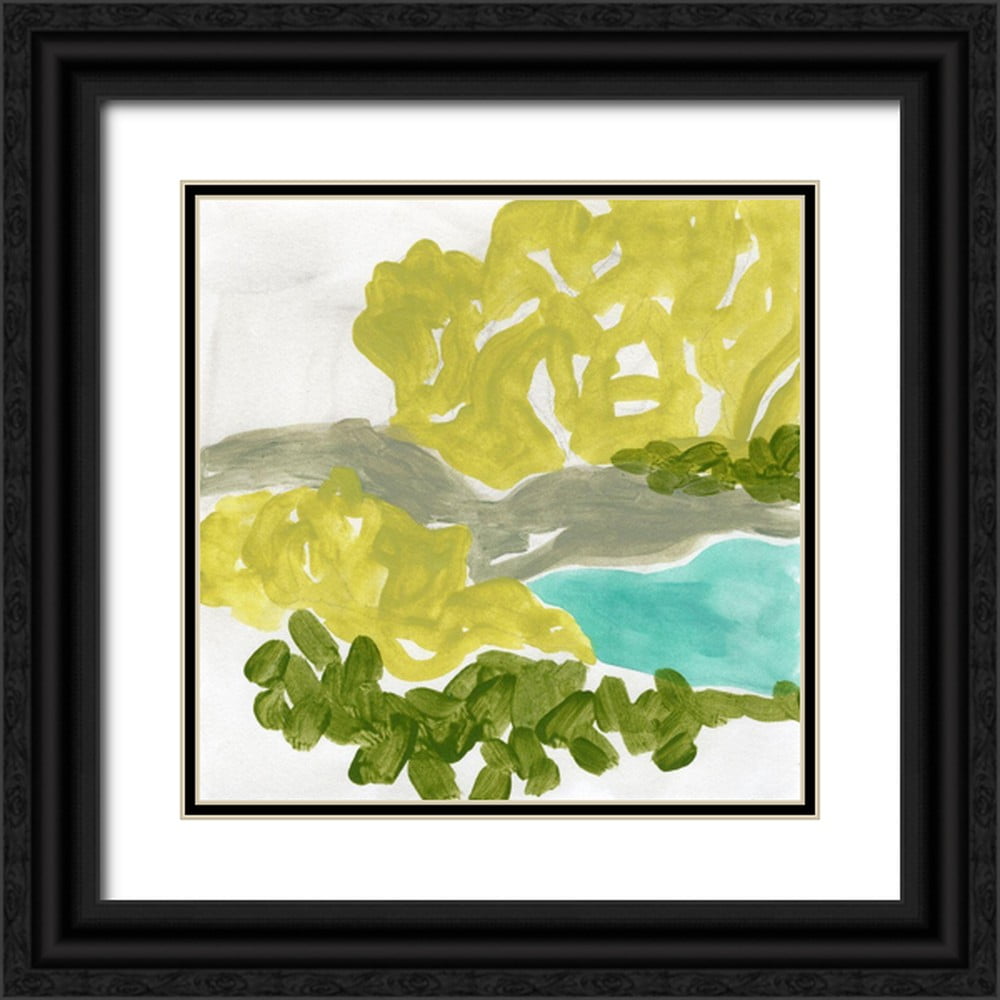 Vess, June Erica 20x20 Black Ornate Wood Framed with Double Matting ...