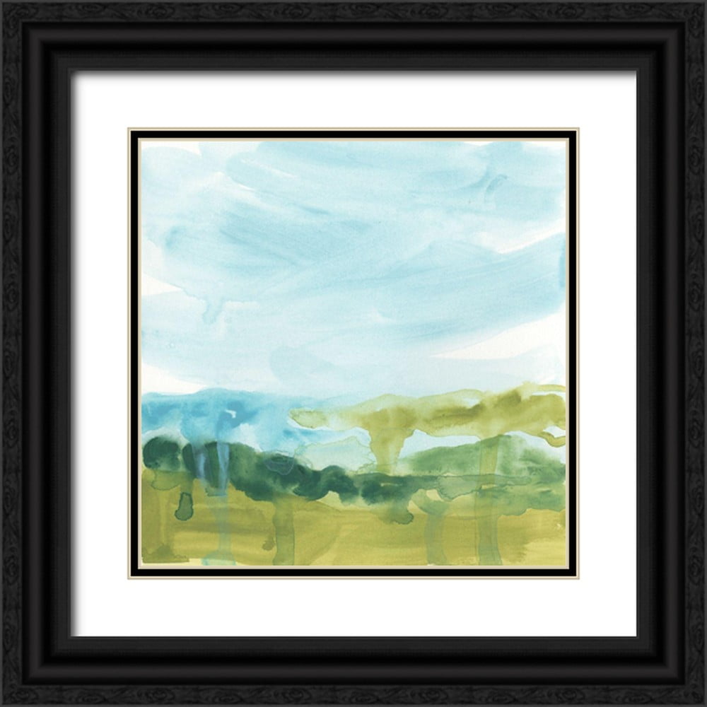 Vess, June Erica 20x20 Black Ornate Wood Framed with Double Matting ...
