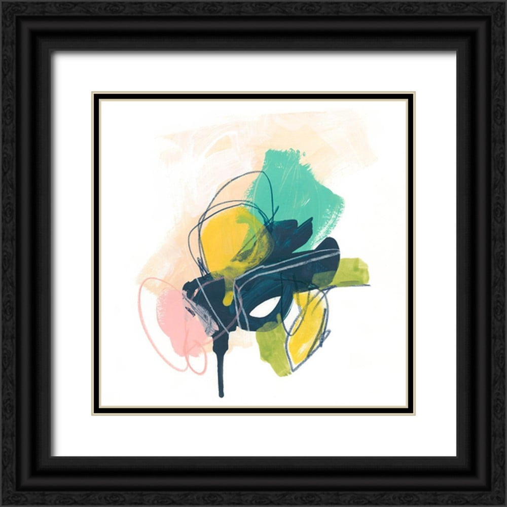 Vess, June Erica 20x20 Black Ornate Wood Framed with Double Matting ...