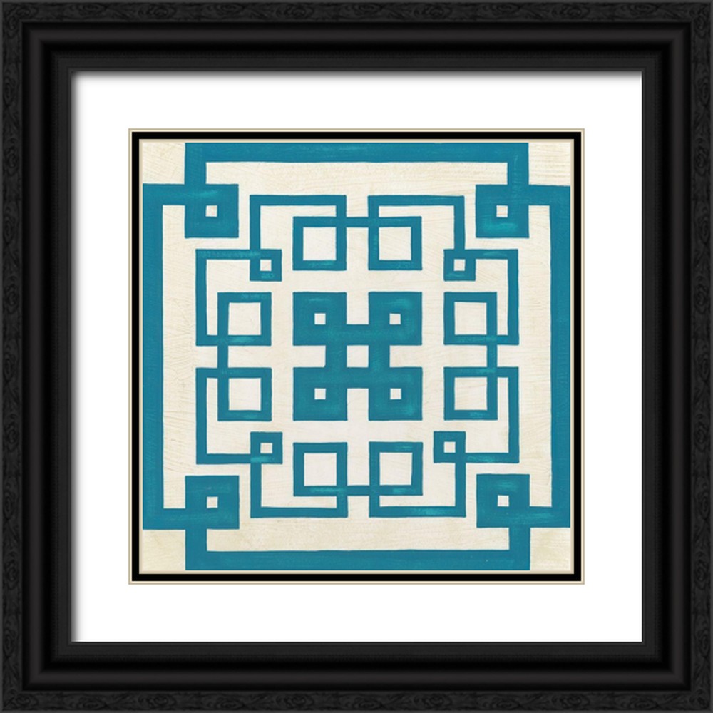 Vess, June Erica 20x20 Black Ornate Wood Framed with Double Matting ...