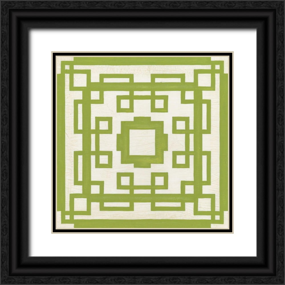 Vess, June Erica 20x20 Black Ornate Wood Framed with Double Matting ...