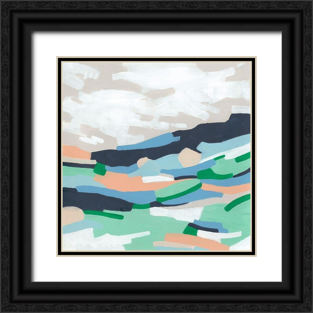 Vess, June Erica 20x20 Black Ornate Wood Framed with Double Matting ...