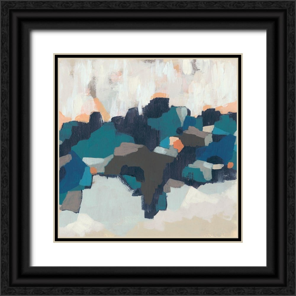 Vess, June Erica 20x20 Black Ornate Wood Framed with Double Matting ...