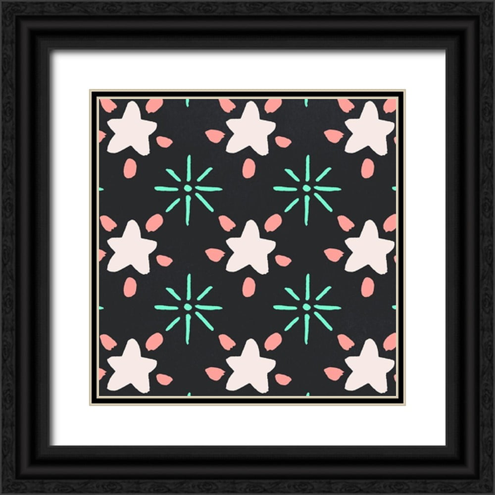 Vess, June Erica 20x20 Black Ornate Wood Framed with Double Matting ...