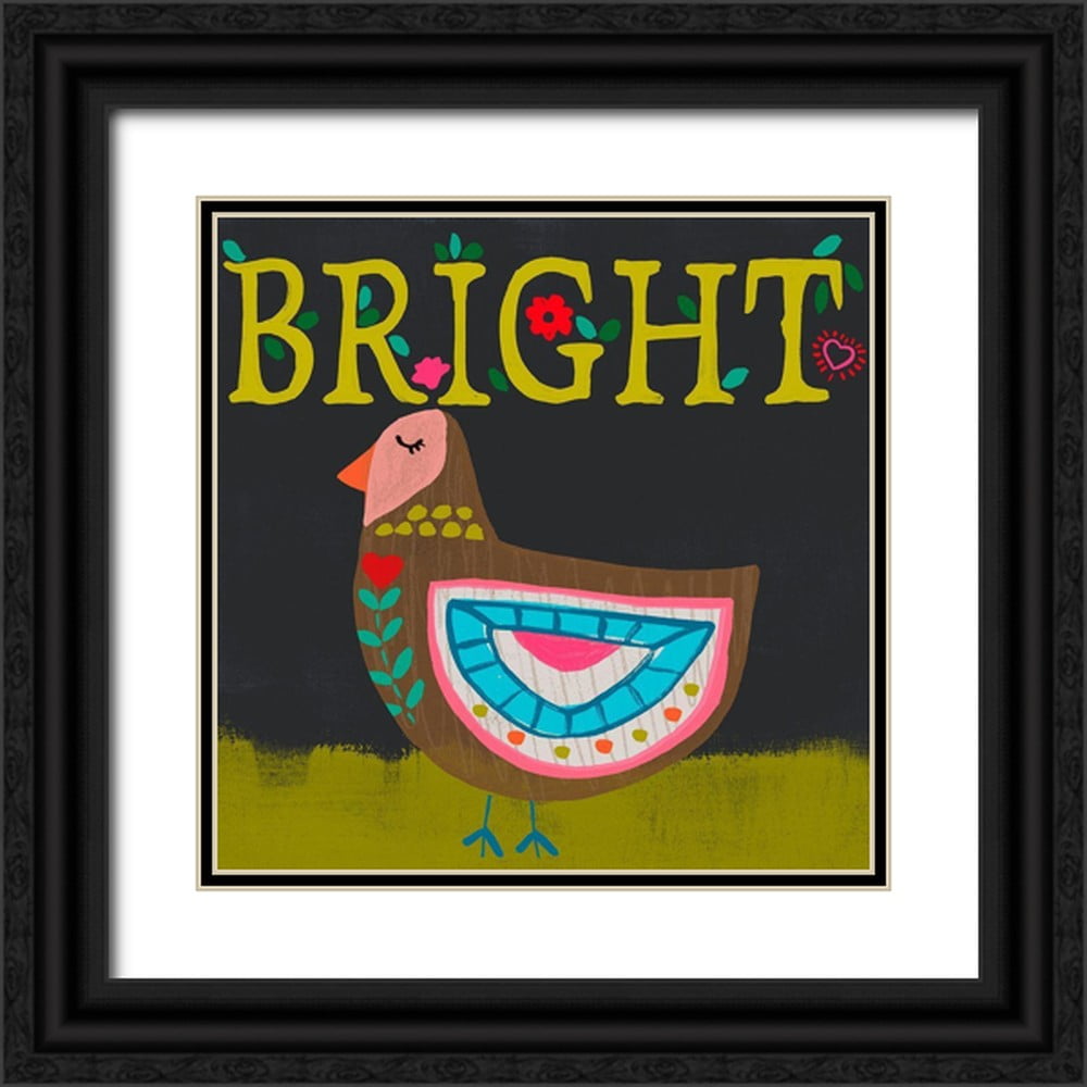 Vess, June Erica 20x20 Black Ornate Wood Framed with Double Matting ...