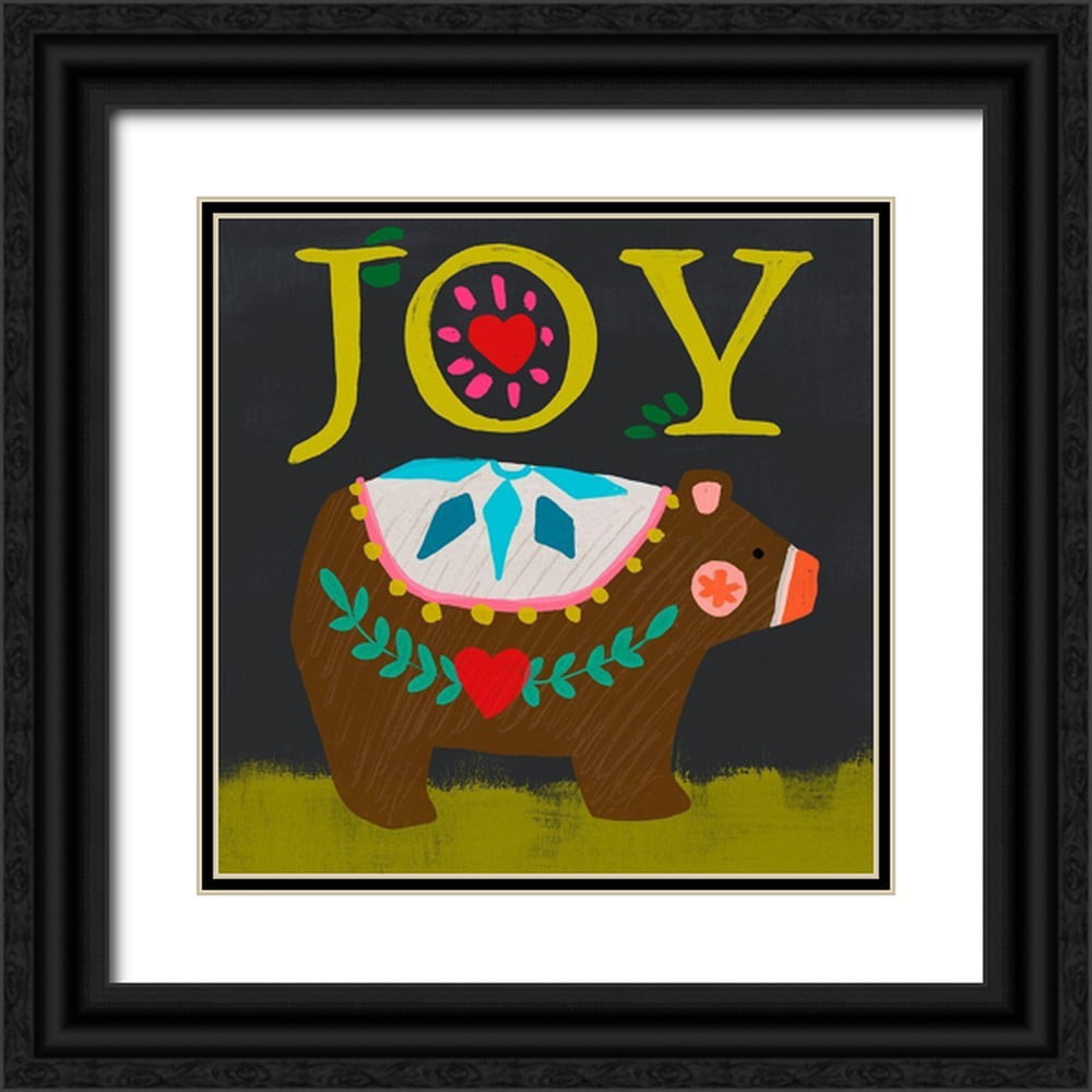 Vess, June Erica 20x20 Black Ornate Wood Framed with Double Matting ...