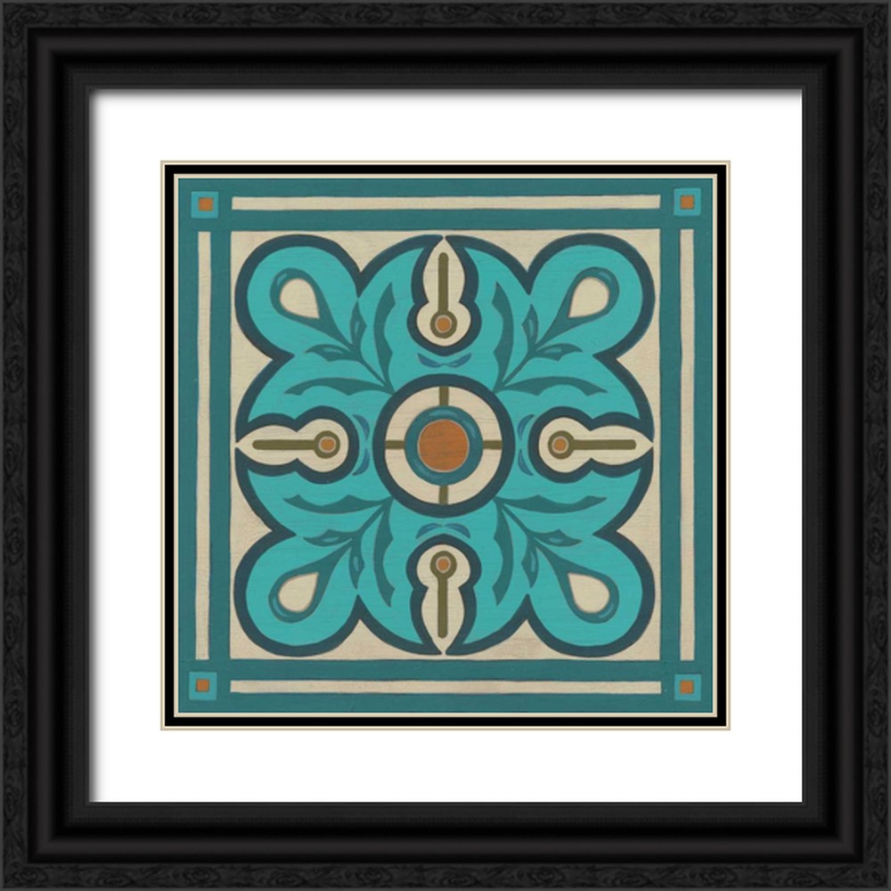 Vess, June Erica 20x20 Black Ornate Wood Framed with Double Matting ...