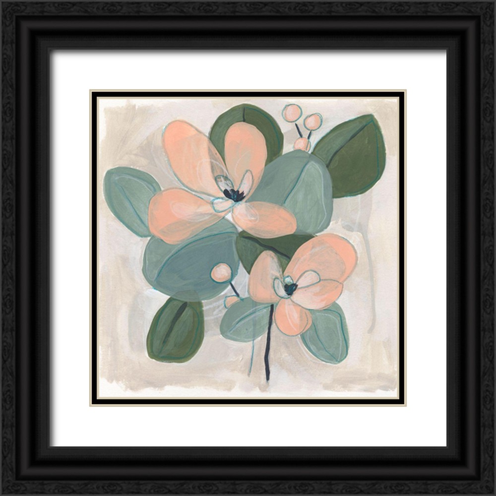 Vess, June Erica 20x20 Black Ornate Wood Framed with Double Matting ...
