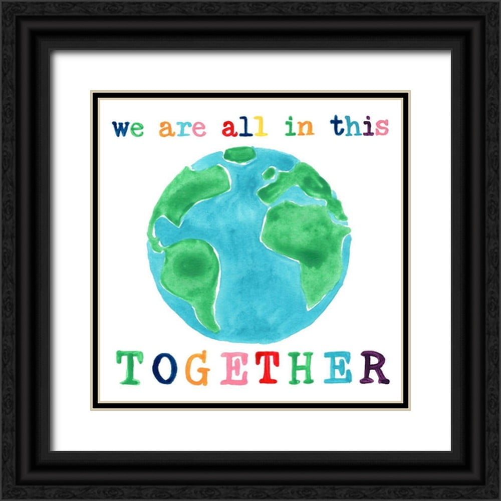 Vess, June Erica 20x20 Black Ornate Wood Framed with Double Matting ...