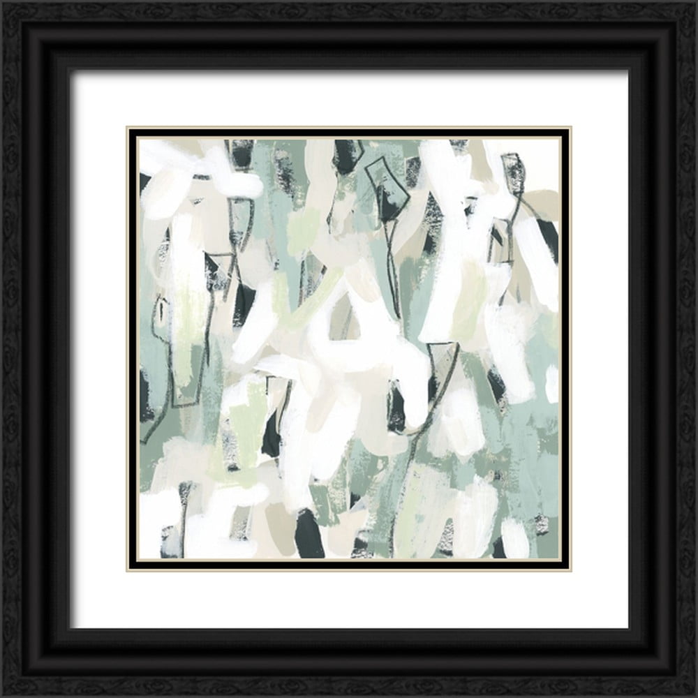 Vess, June Erica 20x20 Black Ornate Wood Framed with Double Matting ...