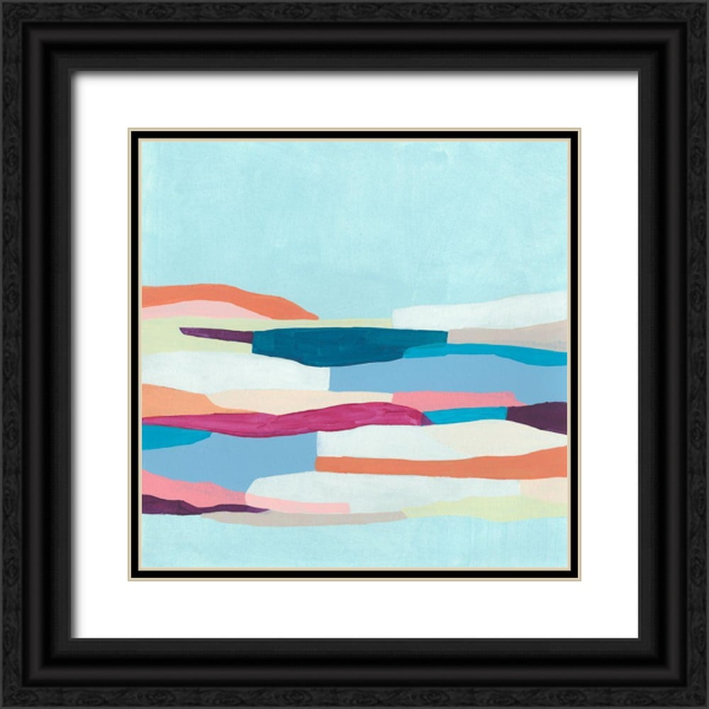 Vess, June Erica 20x20 Black Ornate Wood Framed with Double Matting ...